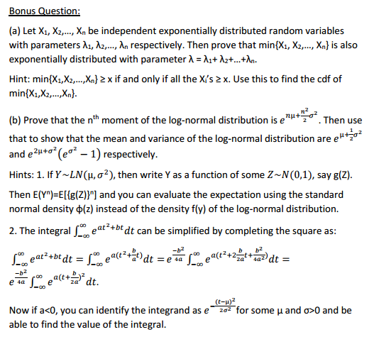 Solved Let X1 X2 Xn Be Independent Exponentially