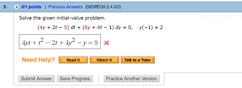 Solved 5. +0/1 points | Previous Answers ZillDiffEQ9 2.4.023 | Chegg.com Solved 5. +0/1 points | Previous Answers ZillDiffEQ9 2.4.023 | Chegg.com