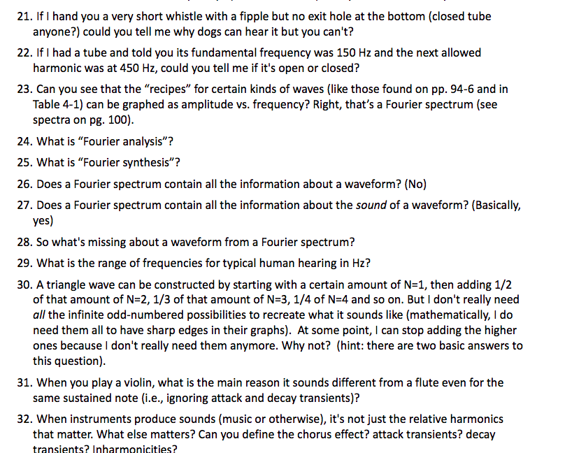 Solved 21. If I hand you a very short whistle with a fipple | Chegg.com