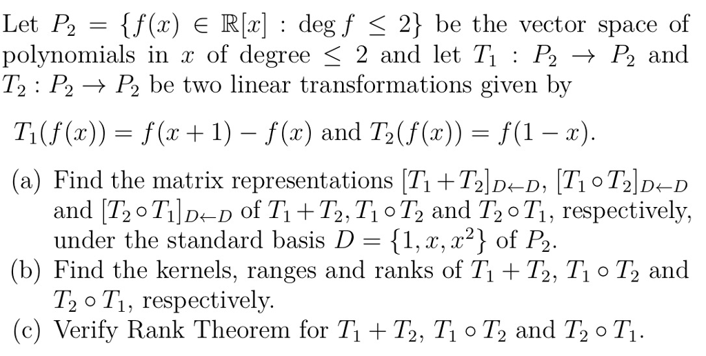 Solved Let P_2 = {f (x) Element R [x]: deg f | Chegg.com