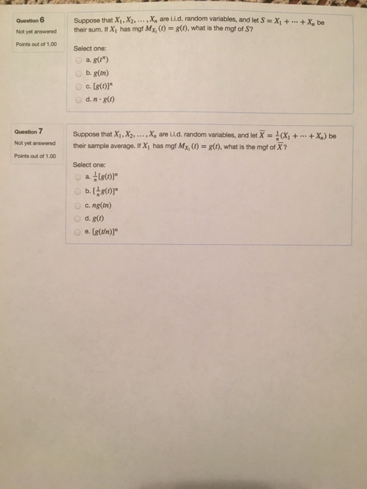Solved Suppose that X_1, X_2, ..., X_n are i.i.d. random | Chegg.com
