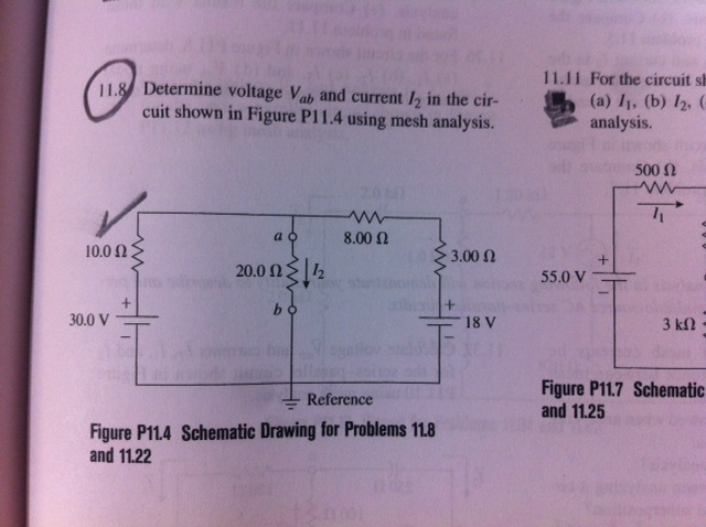 Solved Determine voltage V ab and current I2 in the circuit | Chegg.com