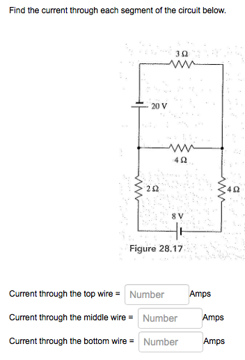 Solved Find the current through each segment of the circuit | Chegg.com