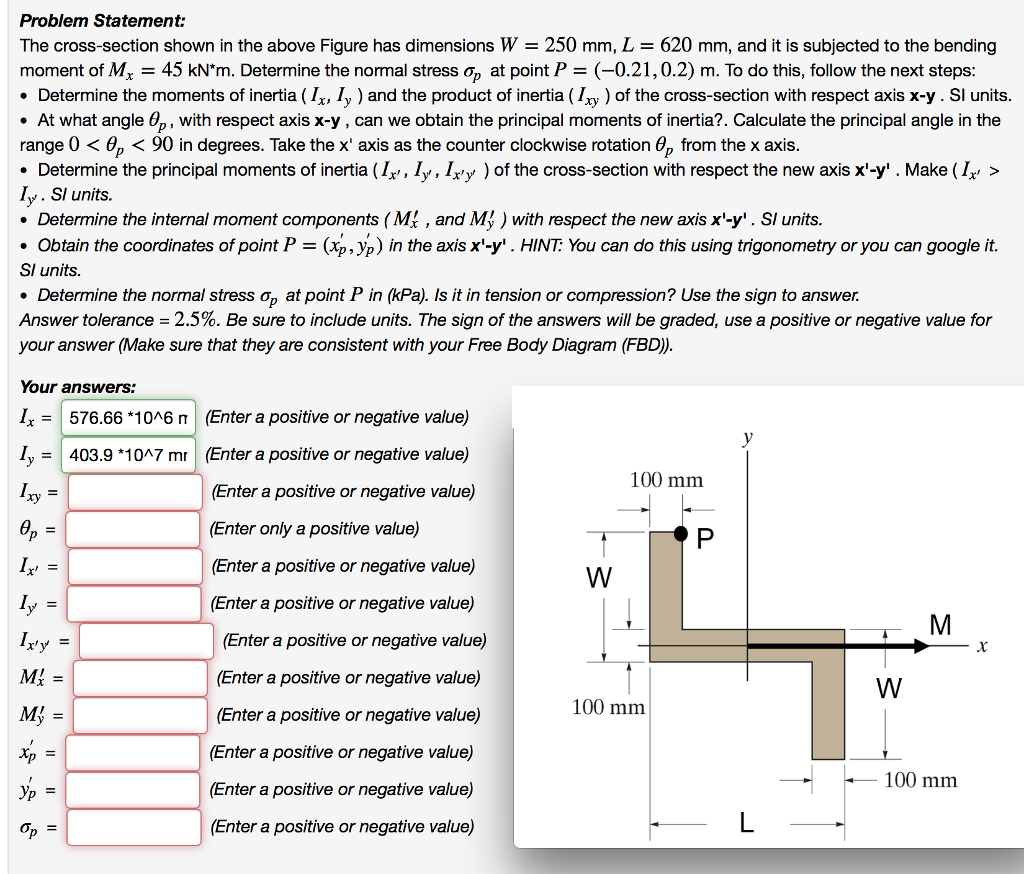 Problem Statement: The cross-section shown in the | Chegg.com