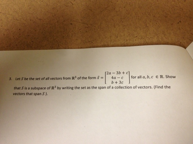 Solved Let S be the set of all vectors from R3 of the form | Chegg.com