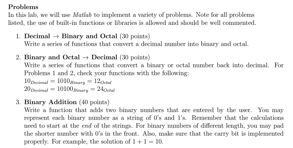 Solved Please use MATLAB to solve the following problems. | Chegg.com