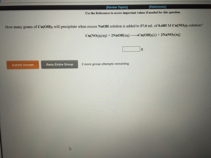 Solved How many grams of Cu(OH)_2 will precipitate when | Chegg.com