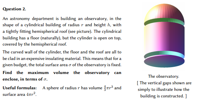Solved An astronomy department is building an observatory, | Chegg.com