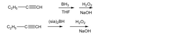 Solved 215 C CH C2H CH BH H O THF NaOH (sia)2BH H2O. NaOH | Chegg.com