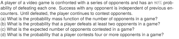 Solved A player of a video game is confronted with a series | Chegg.com