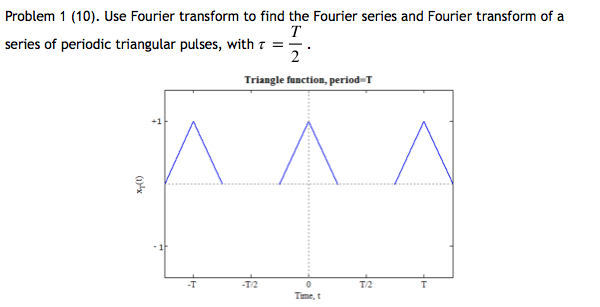 Solved Use Fourier transform to find the Fourier series and | Chegg.com