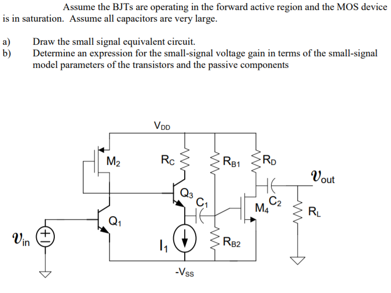 Solved Assume the BJTs are operating in the forward active | Chegg.com