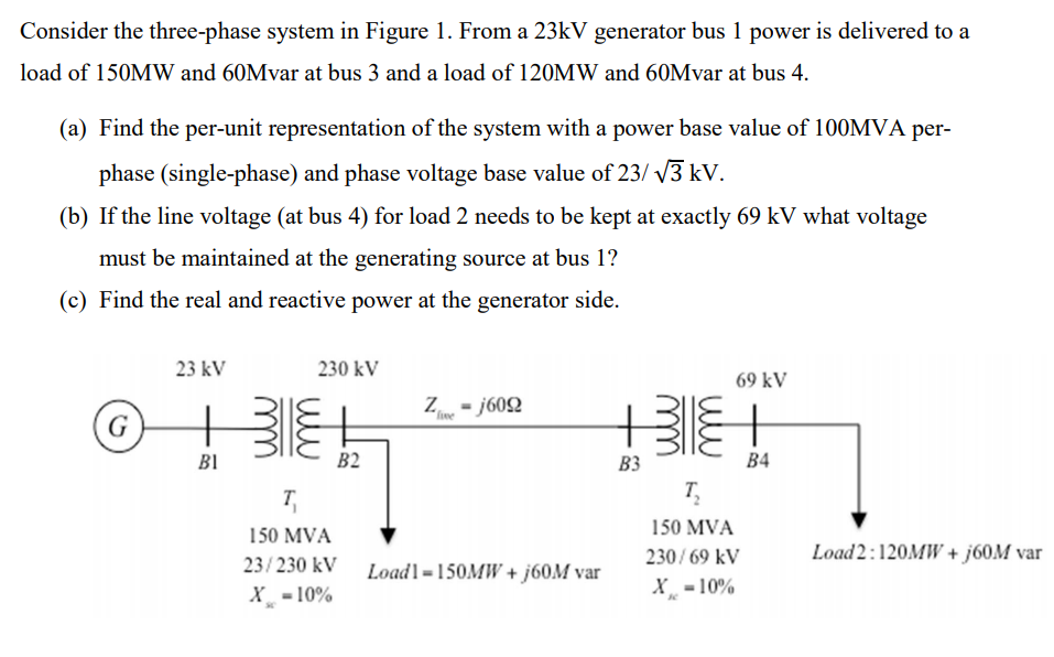 Solved Consider the three-phase system in Figure 1. From a | Chegg.com