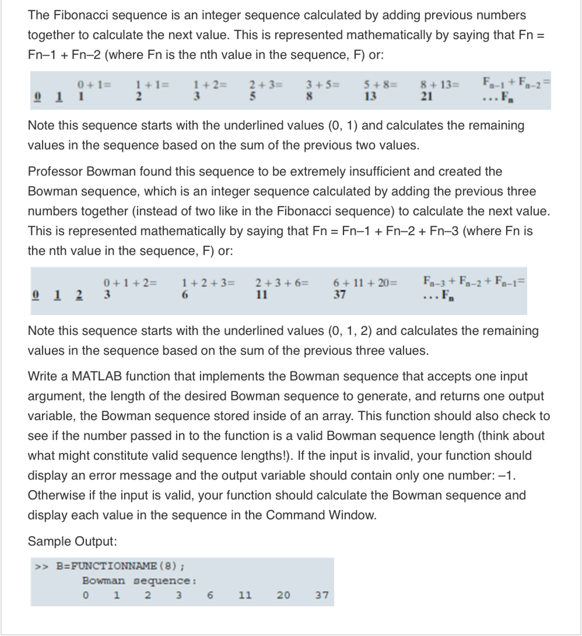 Solved The Fibonacci sequence is an integer sequence | Chegg.com