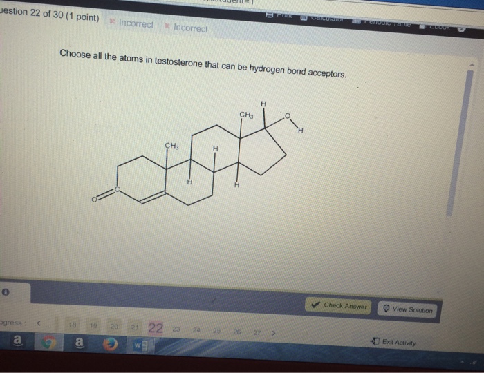 Solved Choose all the atoms in testosterone that can be | Chegg.com
