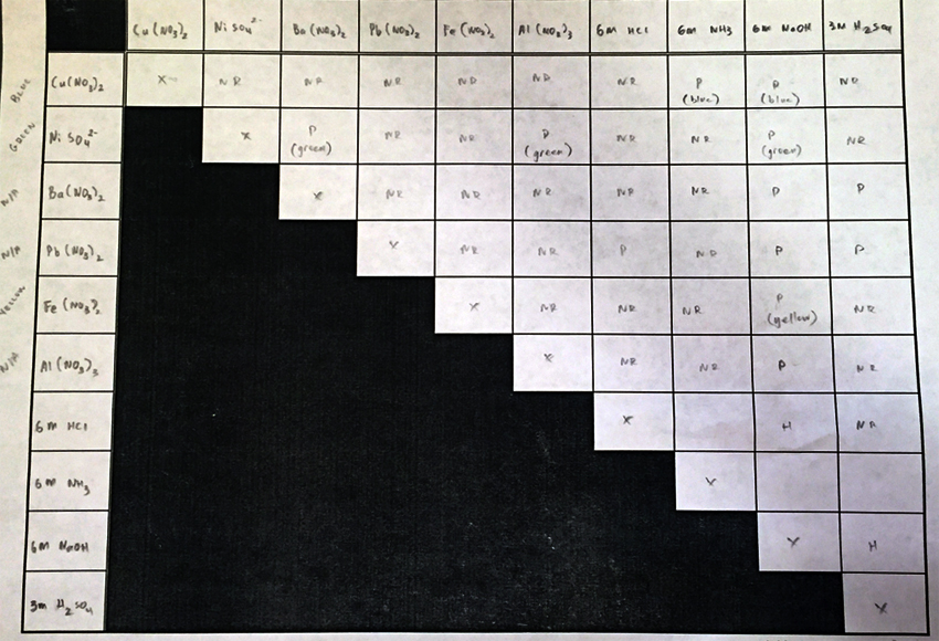 Did I do my Reaction Matrix for solutions correct? | Chegg.com