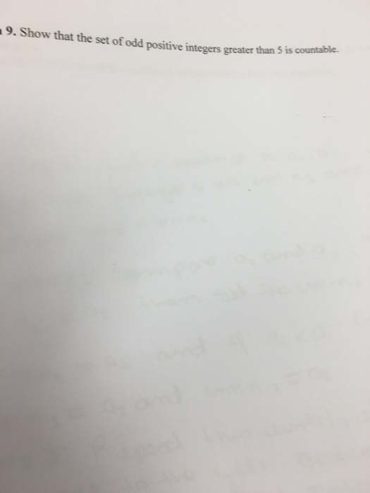 Solved Show that the of odd positive integers greater than 5 | Chegg.com