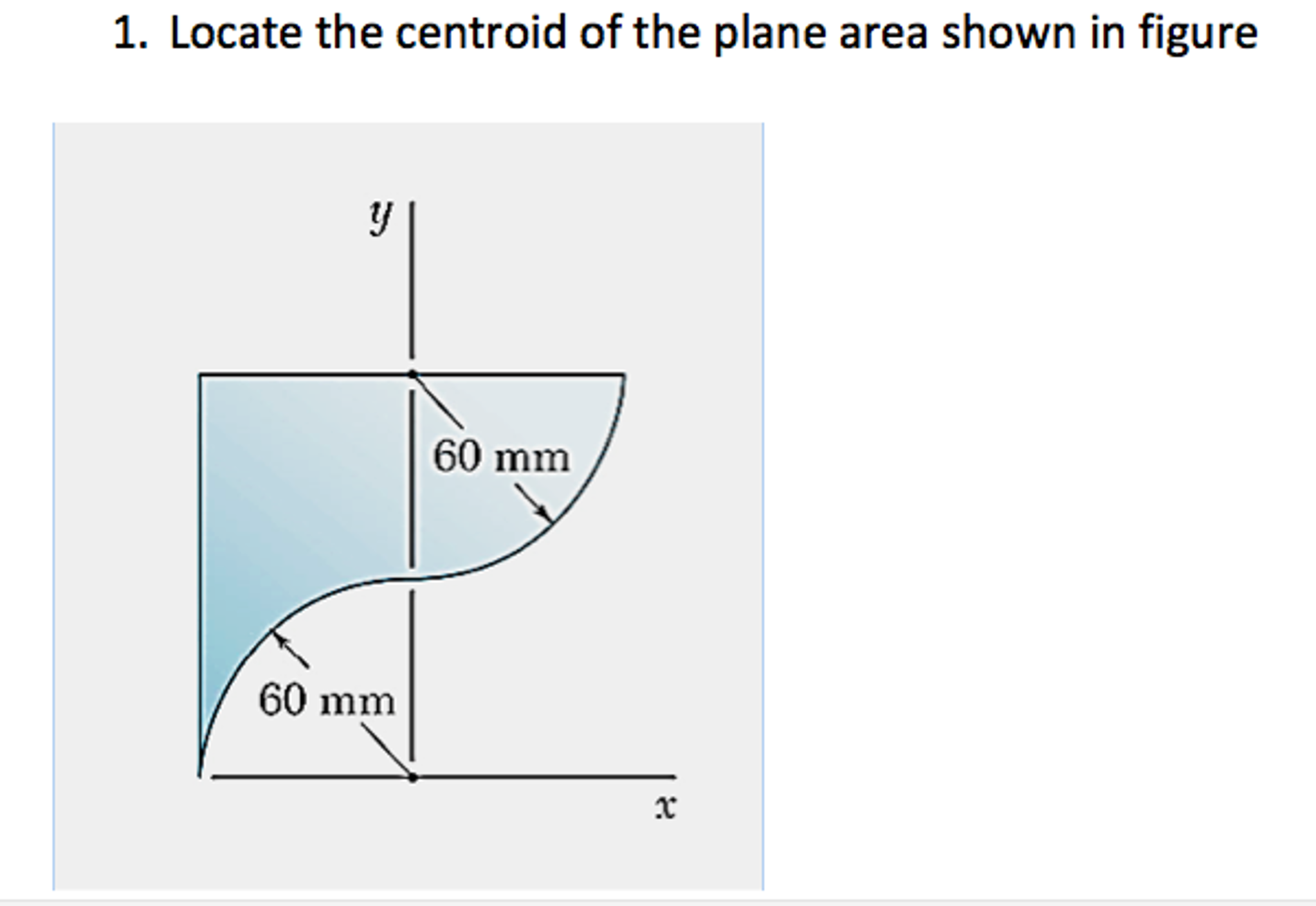Solved Locate the centroid of the plane area shown in figure | Chegg.com