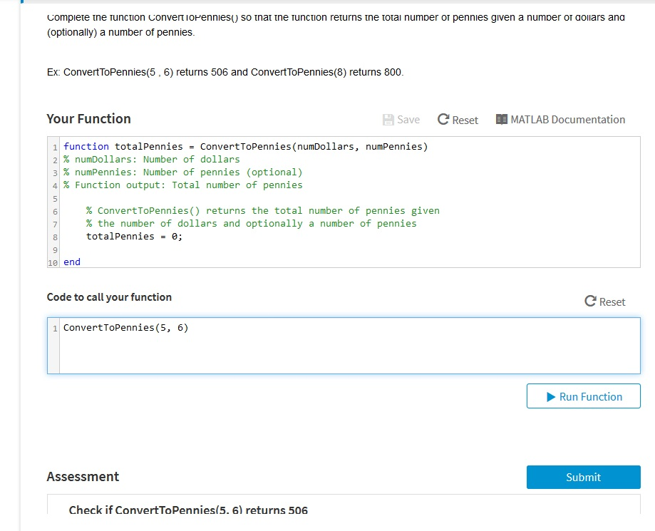Solved totai numoer or pennies given a complete tne runction | Chegg.com