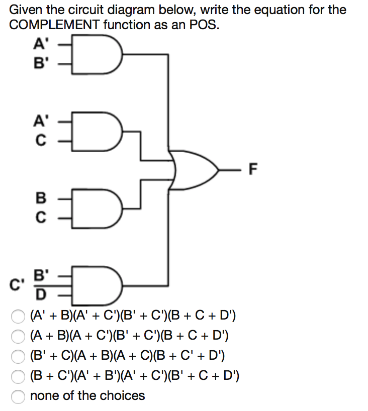 Solved Given the circuit diagram below, write the equation | Chegg.com