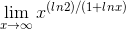 Solved Lim x tends to infinity x^(ln2)/(1+lnx) | Chegg.com