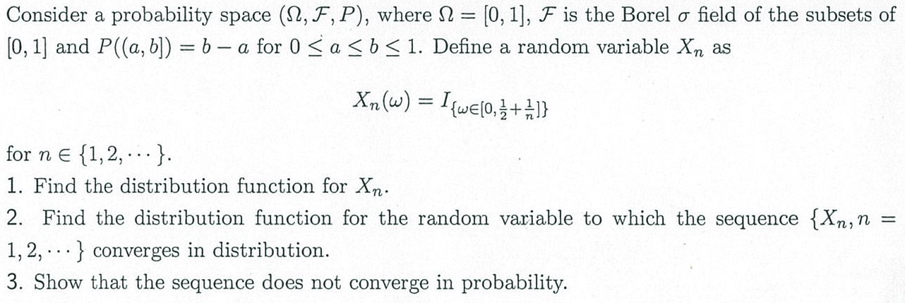 Consider a probability space ( ohm , , P), where ohm | Chegg.com