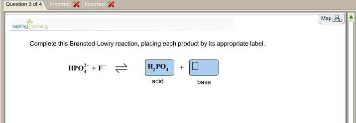 Solved Complete this Bronsted-Lowry reaction, placing each | Chegg.com