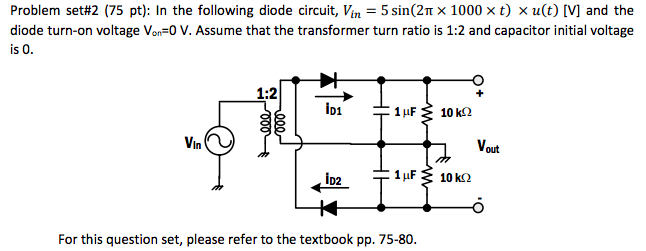 Solved Problem set#2 (75 pt): In the following diode | Chegg.com