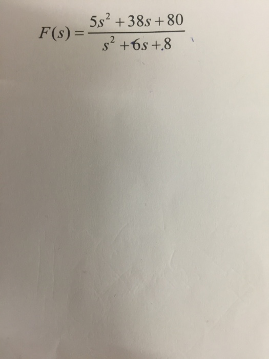 Solved Find the inverse Laplace transform of the following | Chegg.com