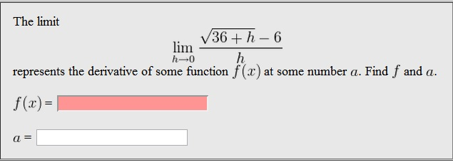 Solved The limit lim h rightarrow 0 -6/h represents the | Chegg.com