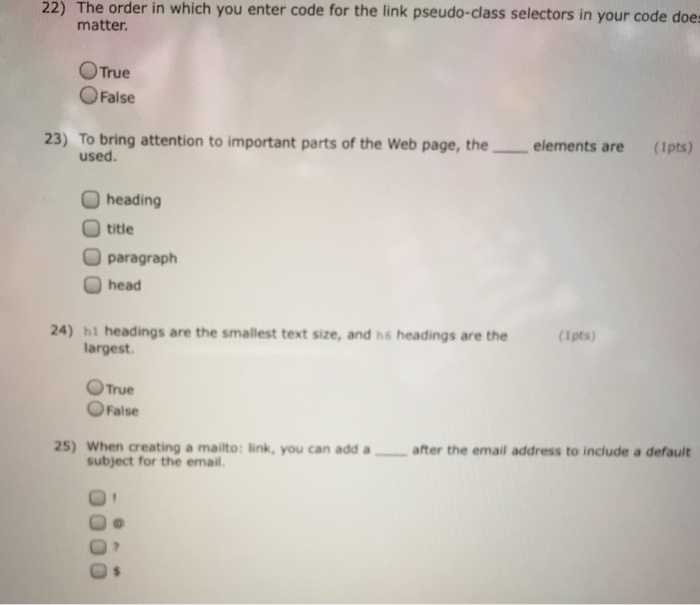 Solved The order in which you enter code for the link | Chegg.com
