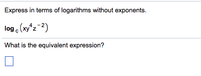 Solved Express in terms of logarithms without exponents. | Chegg.com