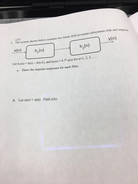 Solved The system shown below contains two linear | Chegg.com