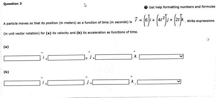 Solved A particle moves so that its position (in meters) as | Chegg.com