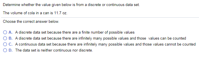 Solved Determine whether the value given below is from a | Chegg.com