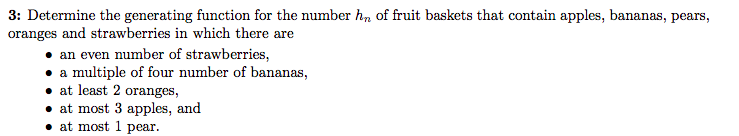 Solved 3: Determine the generating function for the number | Chegg.com