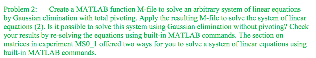 Solved In This Experiment Note That The Questions Call For