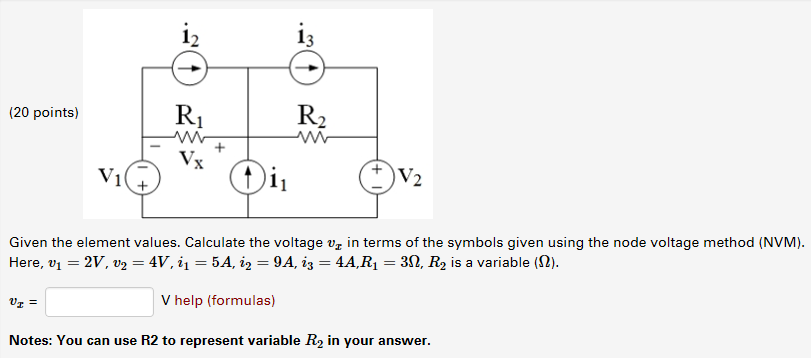 Solved Given the element values. Calculate the current v_x | Chegg.com
