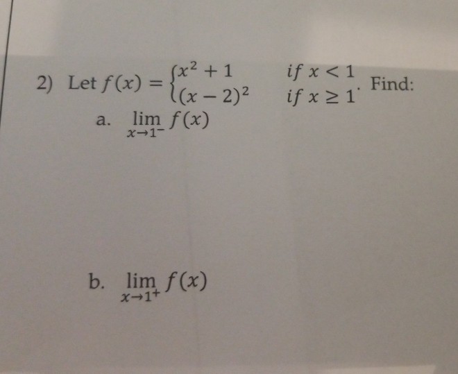 Solved Using the limit laws, find the following limits if | Chegg.com