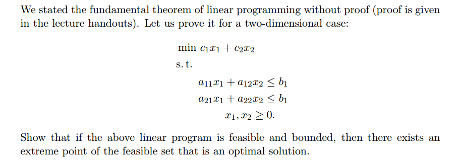 We stated the fundamental theorem of linear | Chegg.com