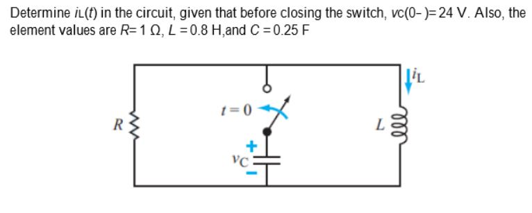 Solved Determine iL(t) in the circuit, given that before | Chegg.com