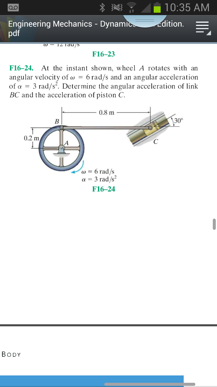 At the instant shown, wheel A rotates with an angular | Chegg.com