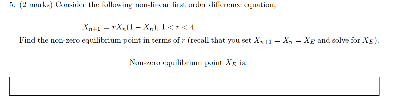 Consider the following non-linear first order | Chegg.com