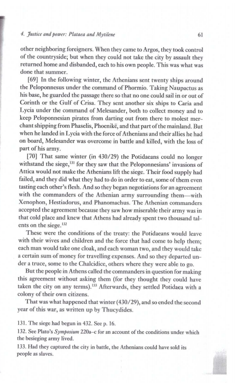 4. Justice and power: Plataea and Mytilene a. Further | Chegg.com