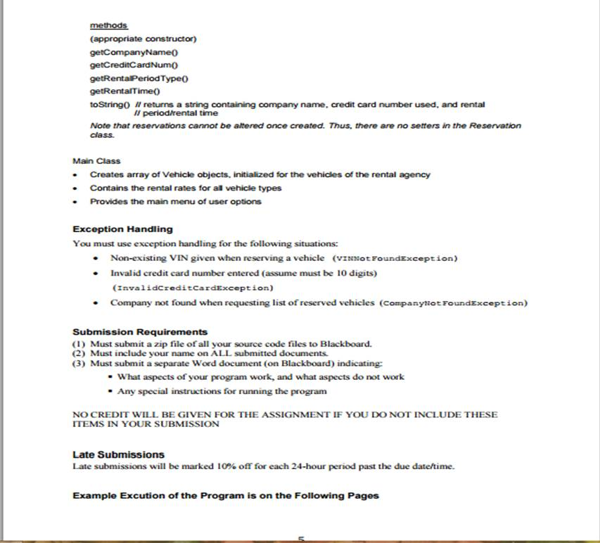 Solved Problem Description You are to develop a Java program | Chegg.com