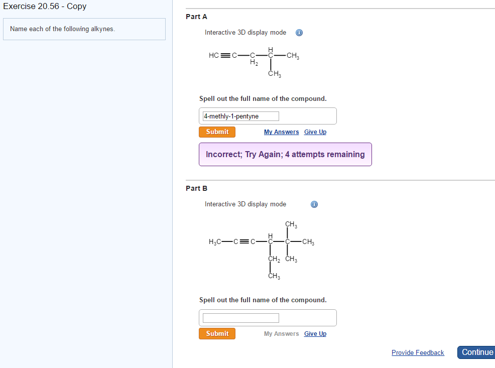 Solved Name each of the following alkenes & alkynes | Chegg.com
