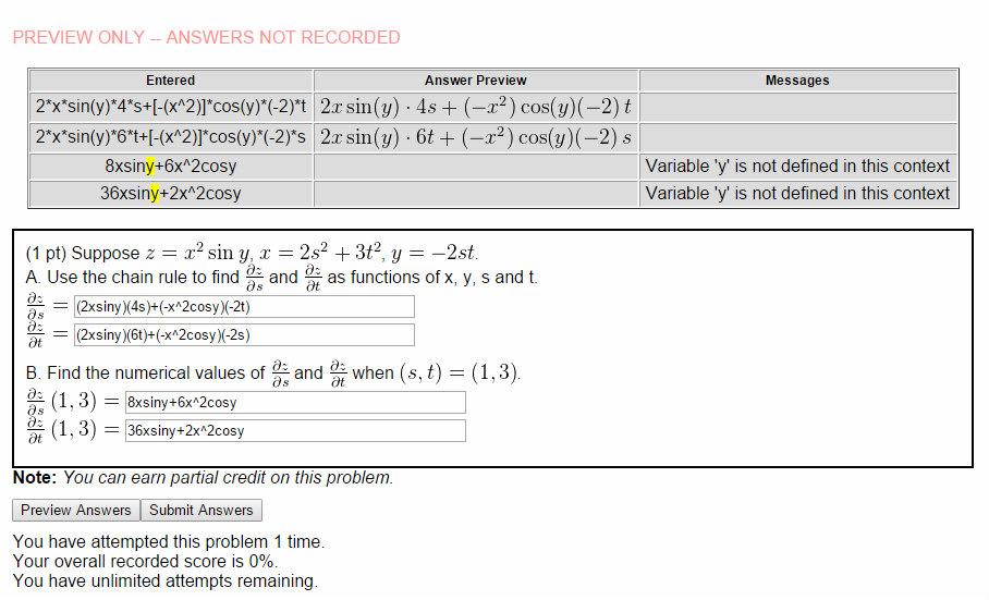 Solved PREVIEW ONLY -ANSWERS NOT RECORDED Entered Answer | Chegg.com