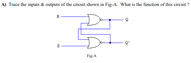 Solved A) Trace the inputs&outputs of the circuit shown in | Chegg.com Solved A) Trace the inputs&outputs of the circuit shown in | Chegg.com