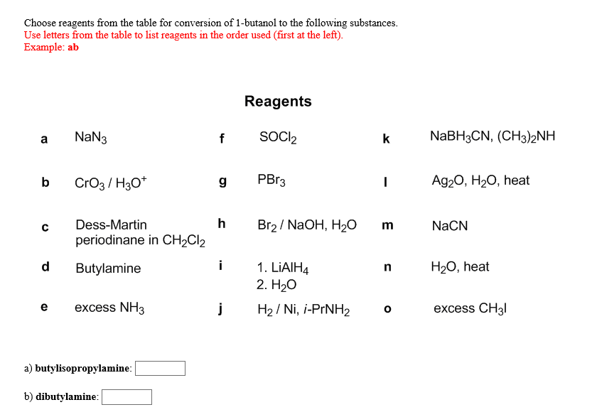 Solved Choose reagents from the table for conversion of | Chegg.com