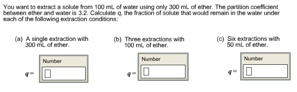 Solved You want to extract a solute from 100 mL of water | Chegg.com